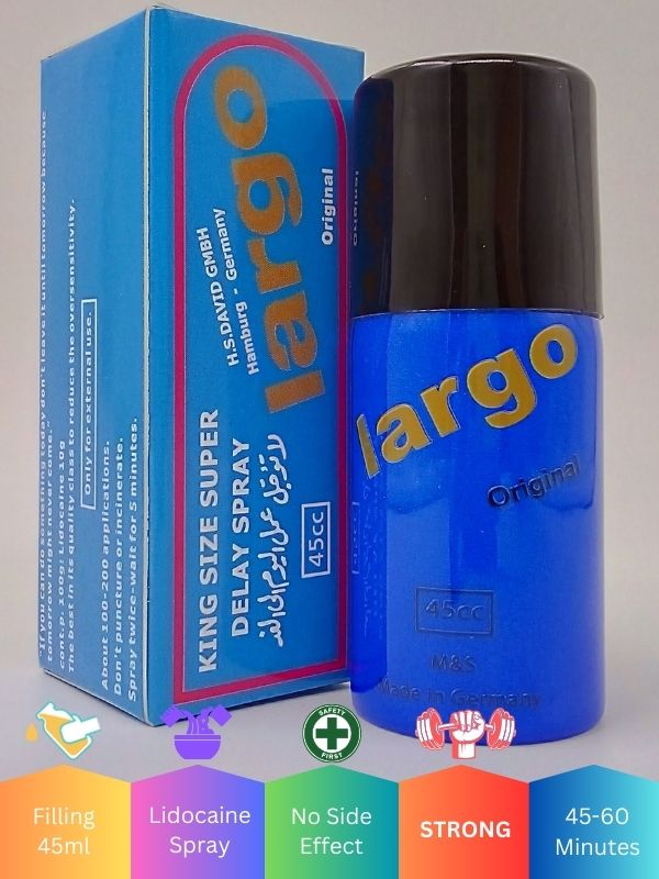 Largo Delay Spray For Men 45ml King Size Super Delay Spray Viga Pk