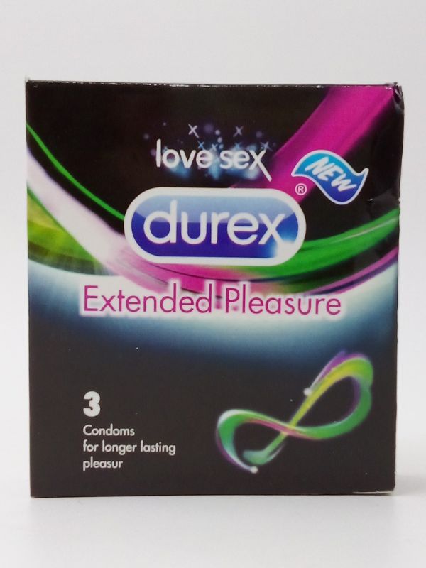 Durex Extended Pleasure Condoms - 3 Long Delay Condoms – www.viga.pk