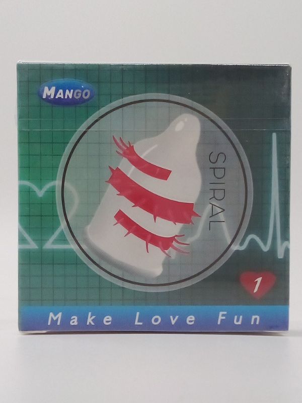 Mango Spiral Spike Condom - 1 Piece Textured Condom – www.viga.pk