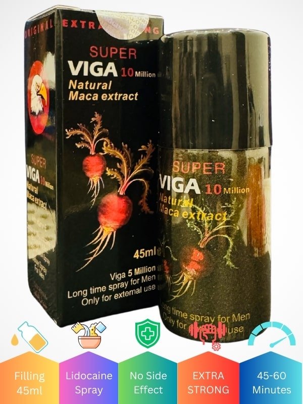 Super Viga 10 Million Delay Spray - Natural Maca Extract – www.viga.pk
