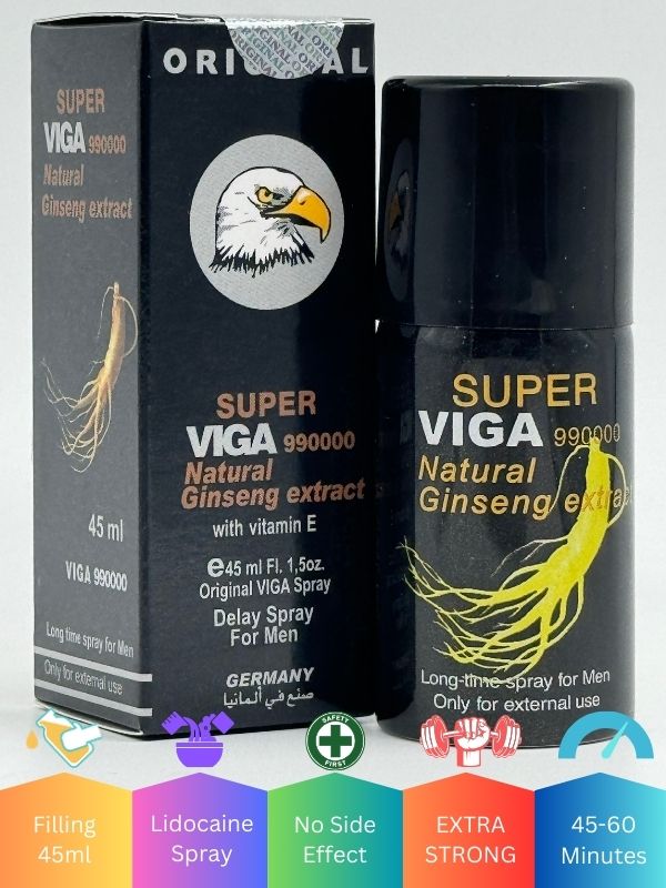 Super Viga 990000 Delay Spray - Ginseng with Vitamin E – www.viga.pk