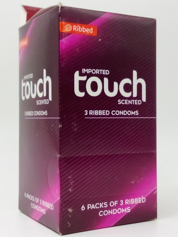 Touch Ribbed Condom Pack - 6 x 3 Ribbed Scented Condoms – www.viga.pk
