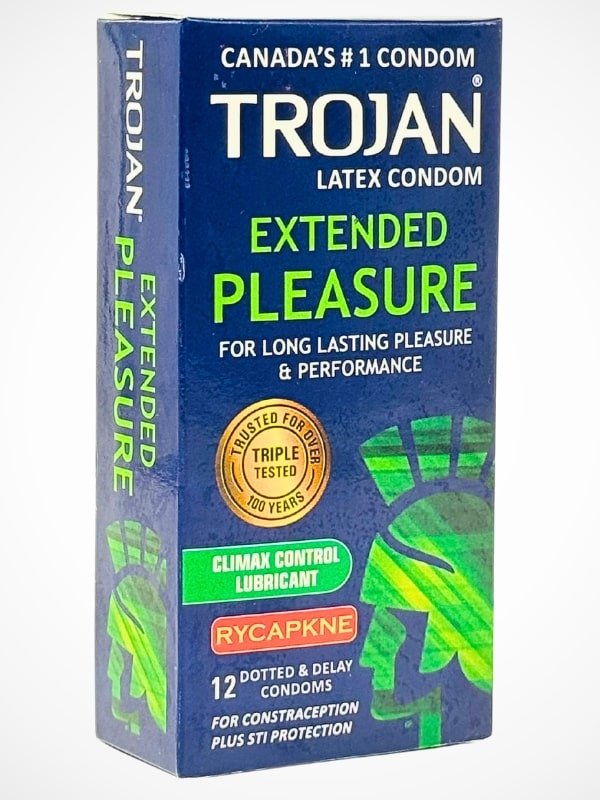 Trojan Extended Pleasure Condoms - 12 Dotted & Delay Condoms – www.viga.pk